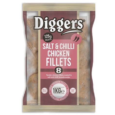 Diggers Salt And Chilli Chicken Fillets 5x1kg Hendersons Foodservice