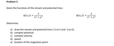 Solved Problem Given The Functions Of The Stream And Chegg