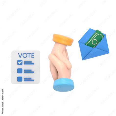 Transparent Backgrounds Mock Up D Hand Putting Voting Paper In Ballot Box Elections Voting