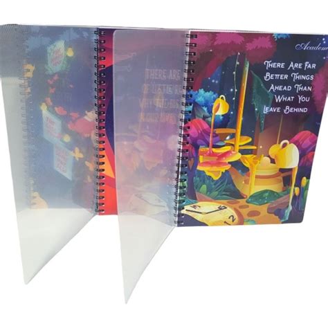 Academe Inspired Spiral Notebook 685 With Hard Plastic Jacket Shopee Philippines