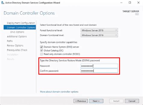 Directory Services Restore Mode Dsrm Password Reset Recover Active