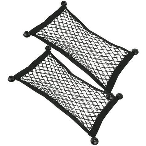 2 Pcs Stretchable Small Cargo Net Cars Trunk Mesh Seat Back Organizer