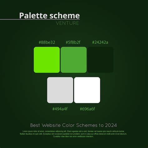 Premium Vector Palette Schema Color Website Venture