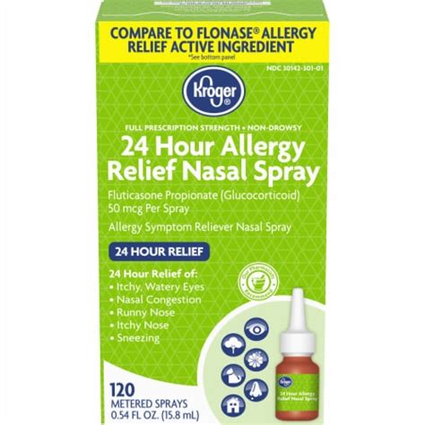 Kroger® 24 Hour Allergy Relief Nasal Spray Bottle 054 Fl Oz Kroger