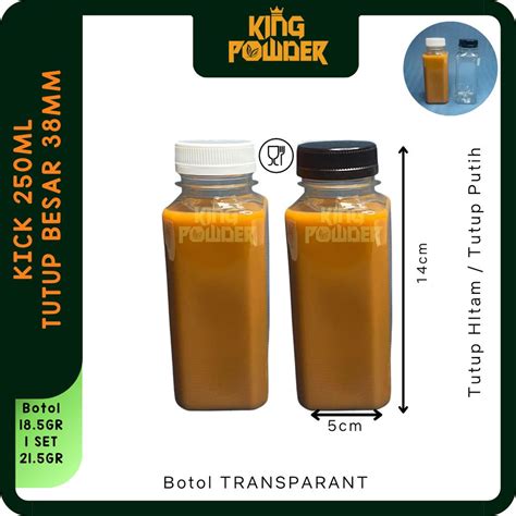 Jual Botol Kick Ml Botol Kotak Ml Gram Botol Plastik Ml Botol PET Shopee