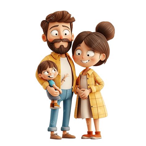 Mutter Und Vater Clipart Eltern Und Kleine Kinder Spielen Zusammen