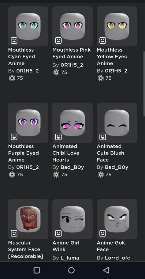 All The Roblox Dynamic Heads Except The Default Have Turned Into 75 Robux Scrolller
