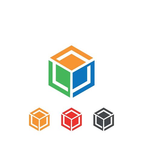 Hexagon Cube Logo Design Icon Vector Outbox 6109632 Vector Art At Vecteezy