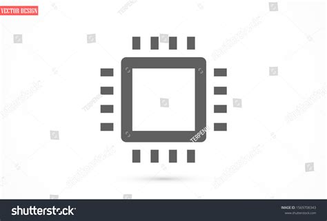 chip flat vector web icon chip stock vector royalty free 1569708343