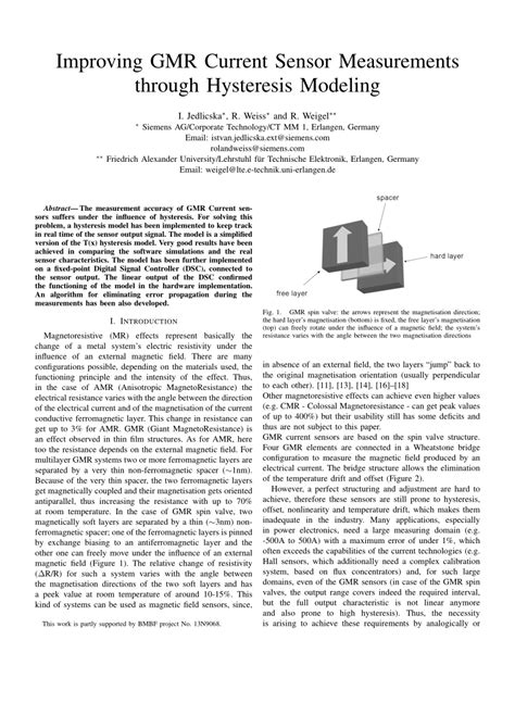 Pdf Increasing The Measurement Accuracy Of Gmr Current Sensors Through Hysteresis Modeling
