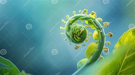 fractal pattern resembling the fibonacci sequence in nature stock image