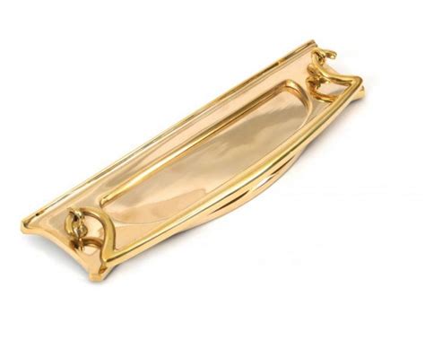Art Deco Letter Plate Polished Brass Unlacquered G Johns And Sons