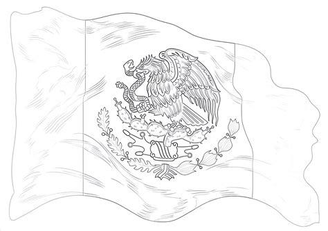 Printable Mexican Flag Coloring Page Mimi Panda