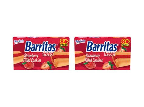 Marinela Barritas Fresa Strawberry Soft Filled Cookie Bar 2 Pack 16 Count