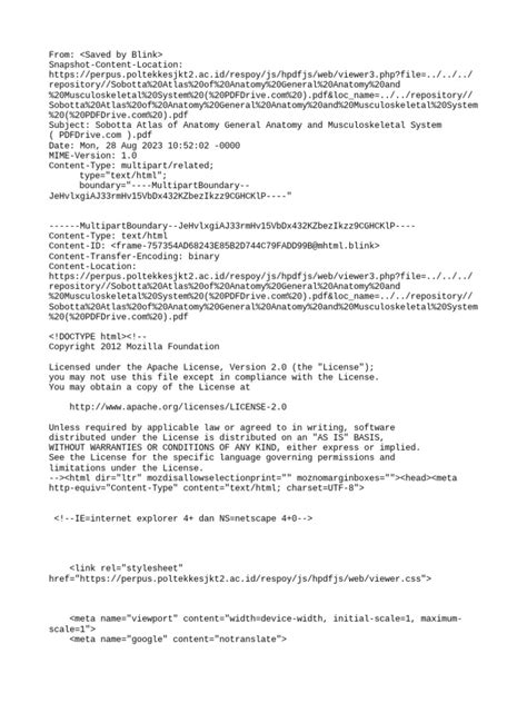 Sobotta Atlas Of Anatomy General Anatomy And Musculoskeletal System Pdf