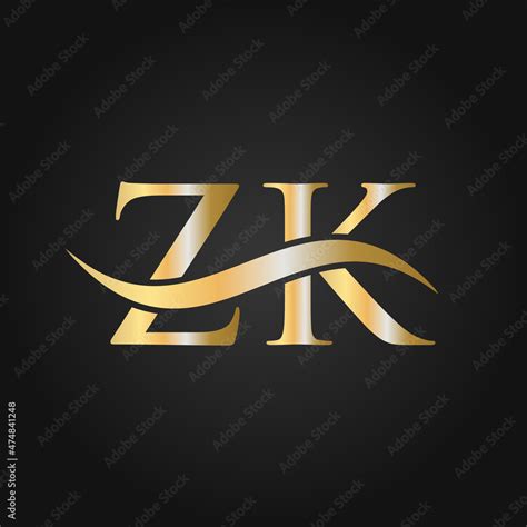 Letter Zk Logo Design Template Zk Z K Letter Logo Modern Flat