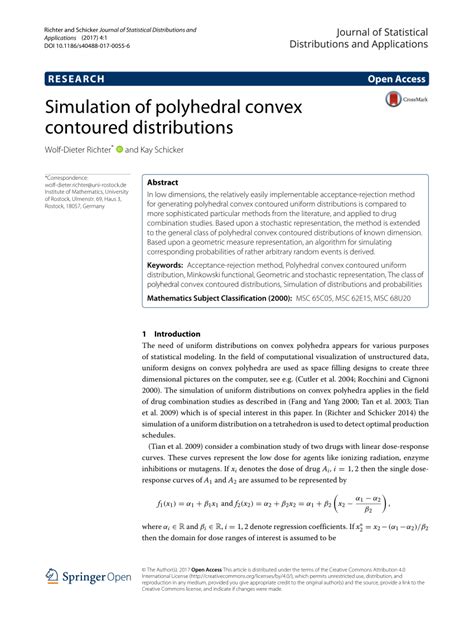 pdf simulation of polyhedral convex contoured distributions