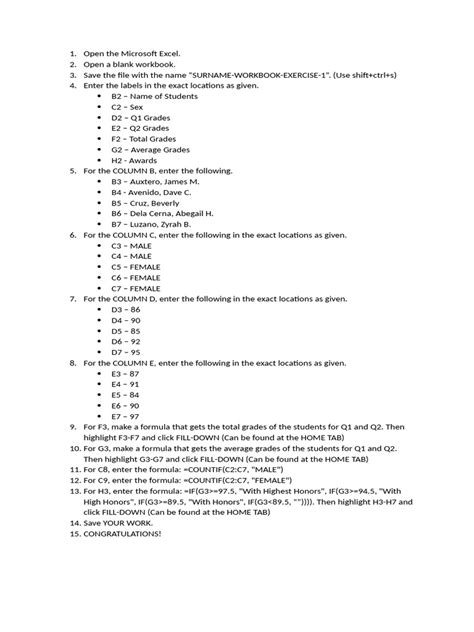 Excel Guide Pdf