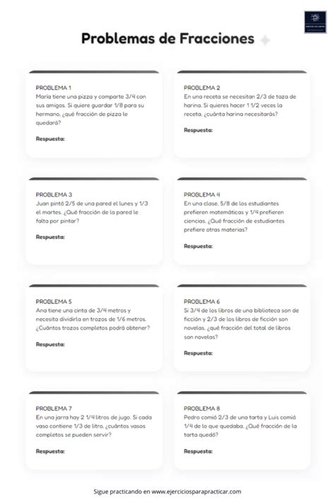 Fracciones Sexto De Primaria 1000 Ejercicios Gratuitos