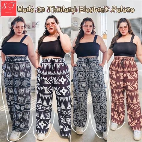 9922 Thailand Elephant Pocket Palazzo Pant Fashion Palazo Plus Size