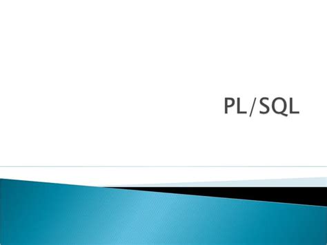 Plsql Ppt