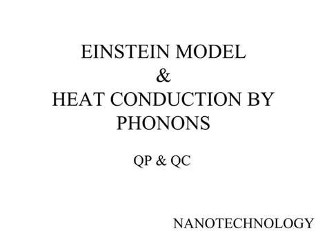 Einestein Model Density Of States Ppt