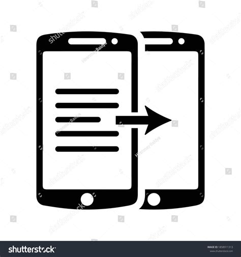 Mobile File Sharing Icon Black Color Stock Vector Royalty Free 1858911313 Shutterstock