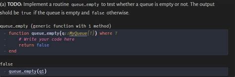 A Todo Implement A Routine Queueempty To Test