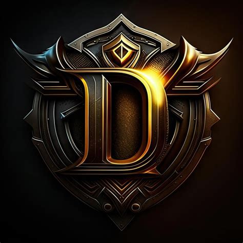 Premium AI Image Premium D Logo With Gold Accents Generative AI