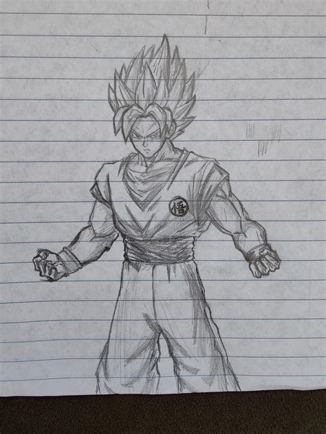 Sketch I Made Of Ssj Goku Oc Rdbz