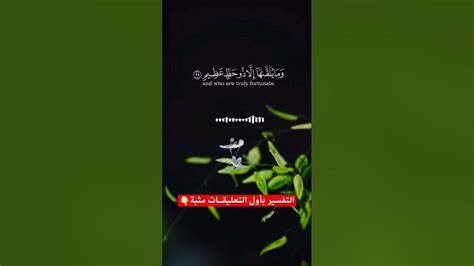 وما يلقاها الا الذين صبروا ومايلقاها الا ذو حظ عظيم Youtube