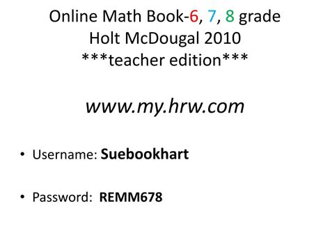 Ppt Online Math Book 6 7 8 Grade Holt Mcdougal 2010 Teacher