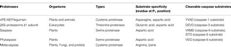 Table 1 From Vacuolar Processing Enzyme In Plant Programmed Cell Death Semantic Scholar