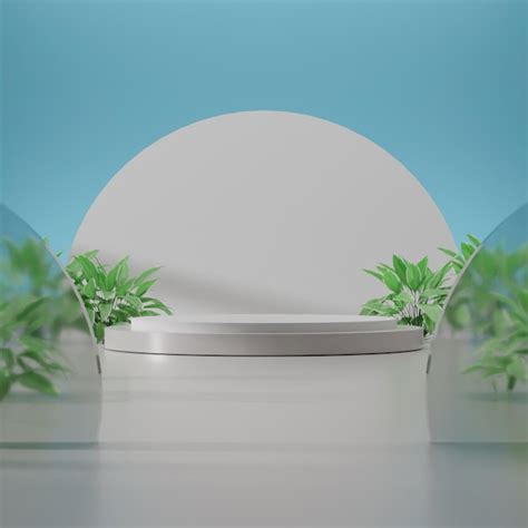 Premium Psd Abstract White Geometry Shape Background White Podium Minimalist Mock Up Scene