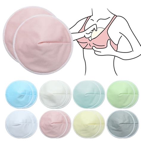 5 Pair Organic Bamboo Nursing Breast Pads 3 Layers Reusable Breast