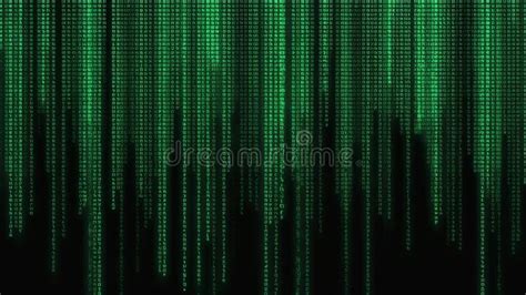 Green Digital Binary Code Rain Animation Background Stock Footage Video Of Data Programming