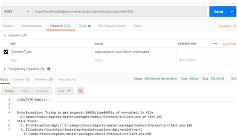 Update Cart Through Api Bagisto Forum