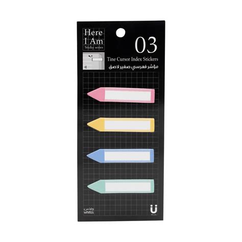 Whites Tine Cursor Index Stickers