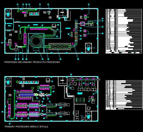 Cad Architect Cad Building Template Factory Fish Processing Plant
