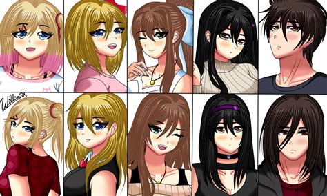 Realistic Hair And Eyes Colours Ddlc Fanart By Willianxs On Deviantart