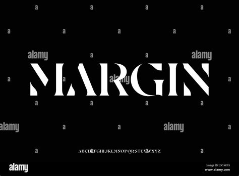Elegant Luxury Stencil Type Alphabet Display Font Vector Stock Vector