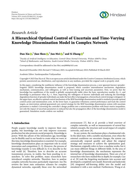 Pdf A Hierarchical Optimal Control Of Uncertain And Time Varying