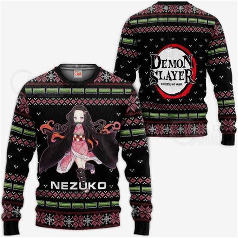Nezuko Kamado Ugly Sweater Christmas Demon Slayer Anime Knitted Sweater