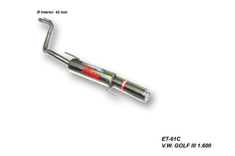 Silencieux Sport Inox Rc Racing Pour Volkswagen Golf Mk3 Volkswagen