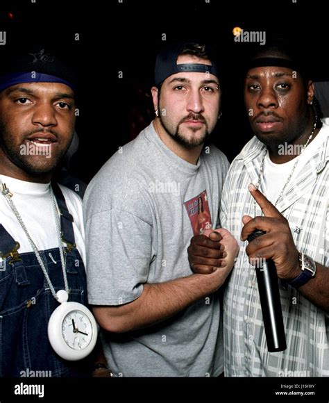Joey Fatone Of N Sync Poses With Members Of The Flipmode Squad At A