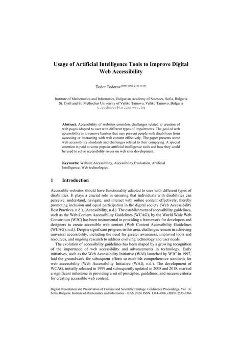 Pdf Usage Of Artificial Intelligence Tools To Improve Digital Web