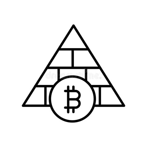 Bitcoin Icon Vector Isolated On White Background Bitcoin Sign Thin