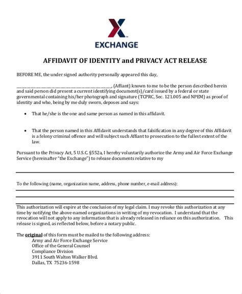 Free 9 Sample Privacy Act Release Forms In Ms Word Pdf