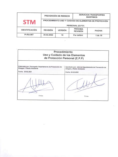 Pts Uso De Epp Pdf Ropa Casco