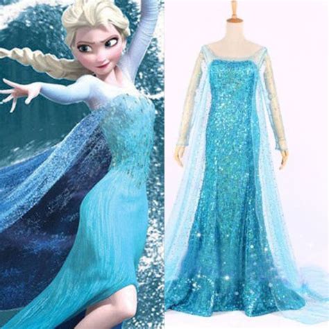 Hallow Frozen Queen Elsa Cosplay Dress Snow